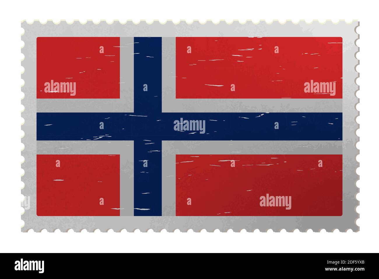 Norway flag on shabby postage stamp, vector Stock Vector Image & Art ...