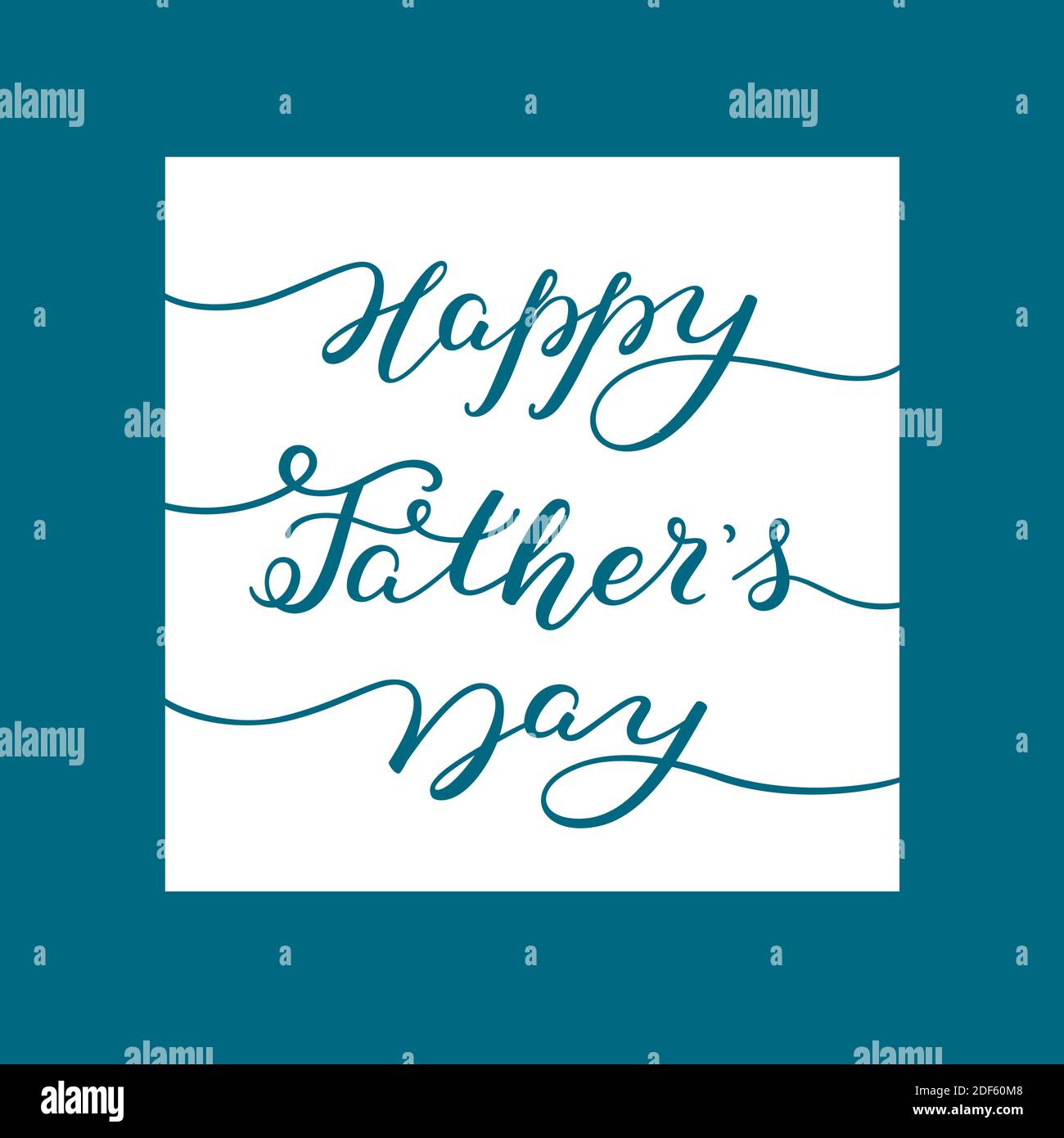 Hand lettering Happy Father's Day. Template for greeting card, poster ...