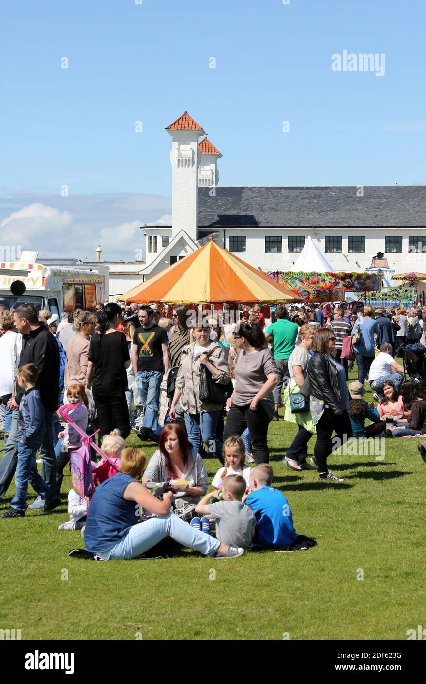 The Holy Fair, Low Green, Ayr, Ayrshire, 20 Jun 2015. Charity stalls ...