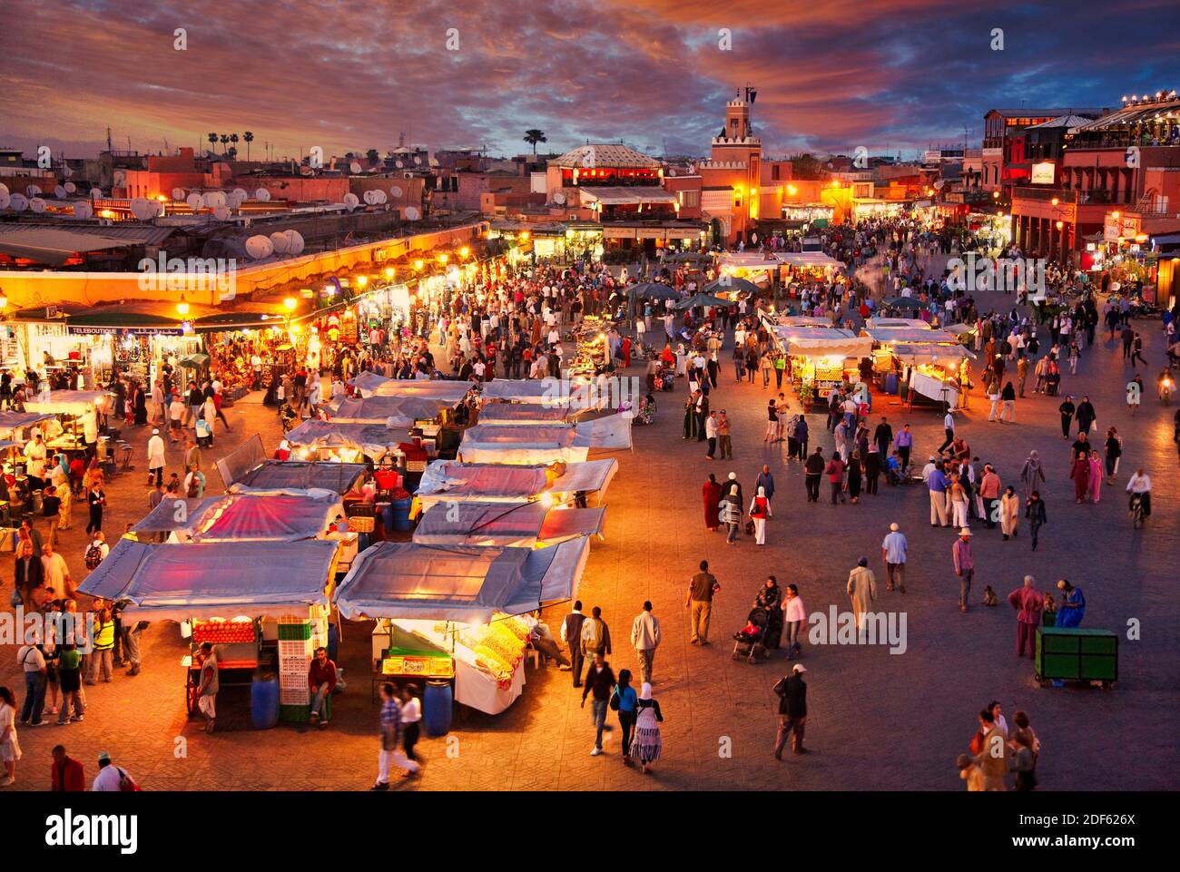Square morocco marrakech market hi-res stock photography and images - Alamy
