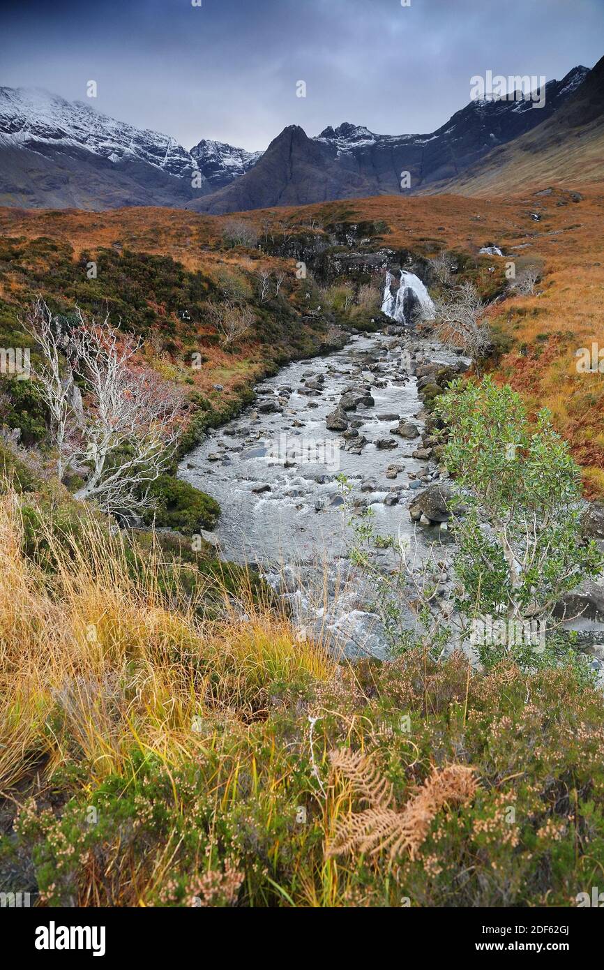 Alpine pastures with waterfalls hi-res stock photography and images - Alamy