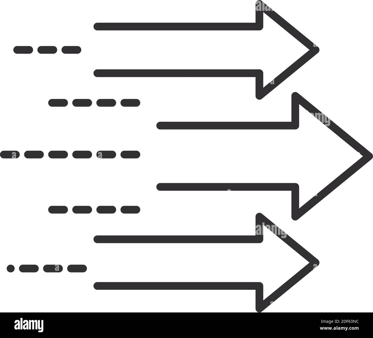 fast arrows guide direction vector illustration line style design Stock ...