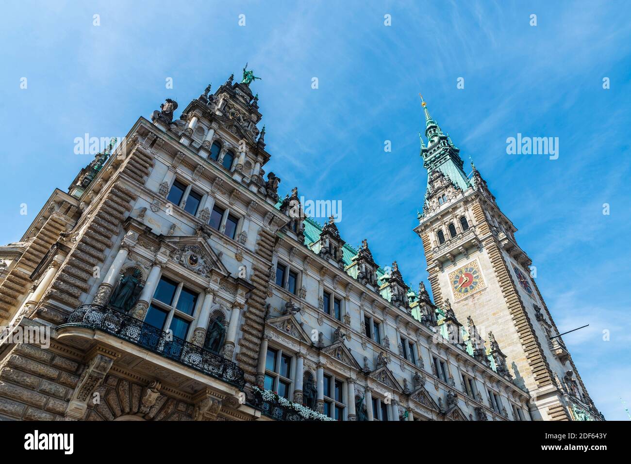 Facade of the Hamburg City Hall in the center of Hamburg, Germany Stock ...