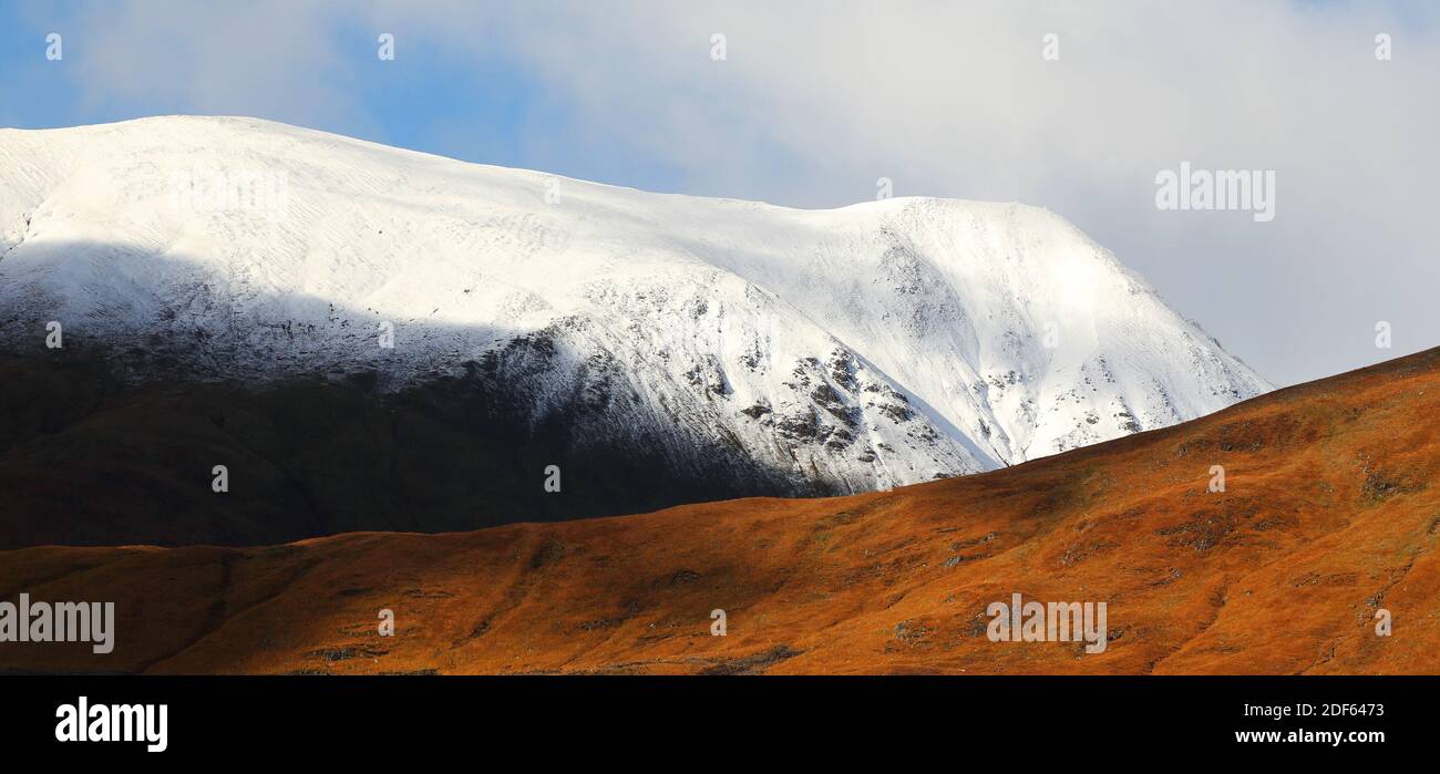 Alpine landscape in Cuillin Mountains, Highlands of Scotland, Europe ...