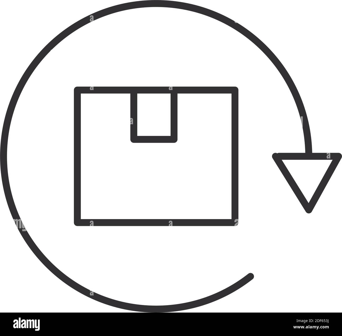 delivery return package vector illustration line style design Stock ...