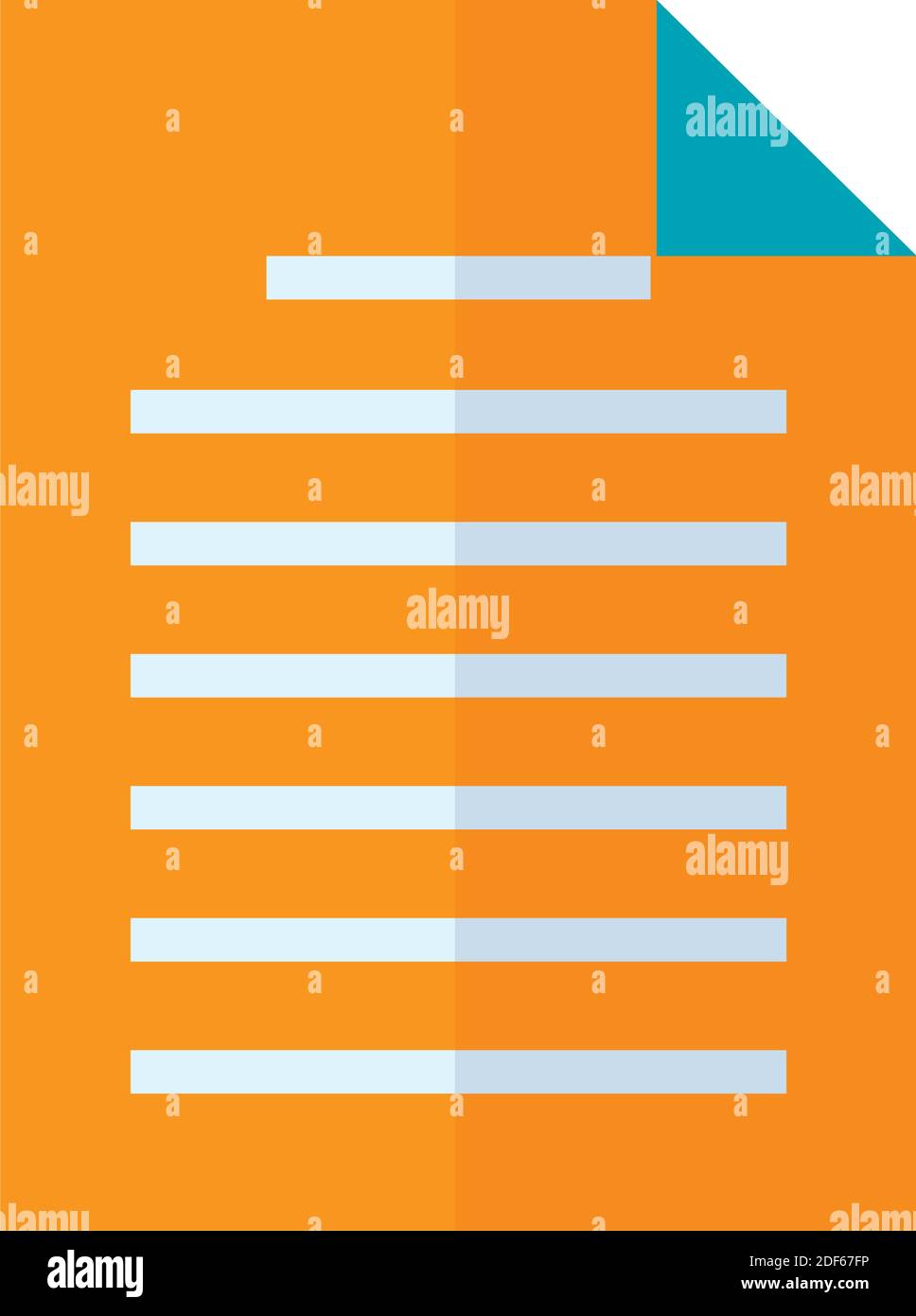 document page icon over white background, flat style, vector ...