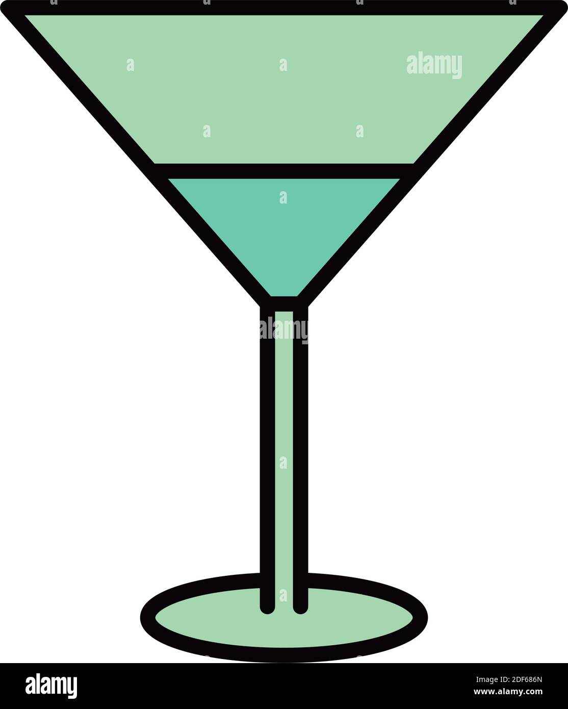 cocktail drink beverage celebration celebration party, line and fill ...