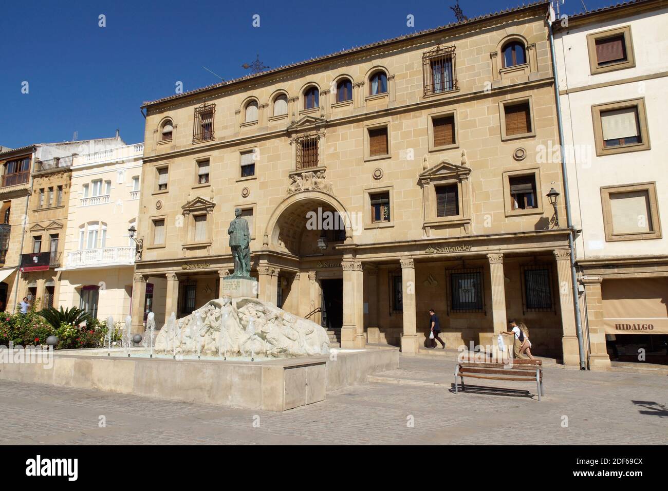 Úbeda (Spain). Plaza de Andalucía in the historic center of the city of ...