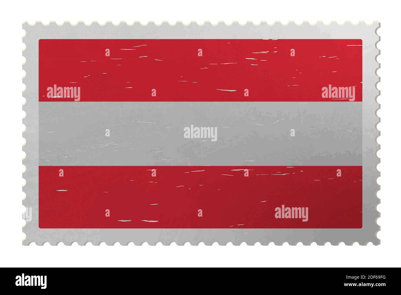 Austria flag on shabby postage stamp, vector Stock Vector Image & Art ...