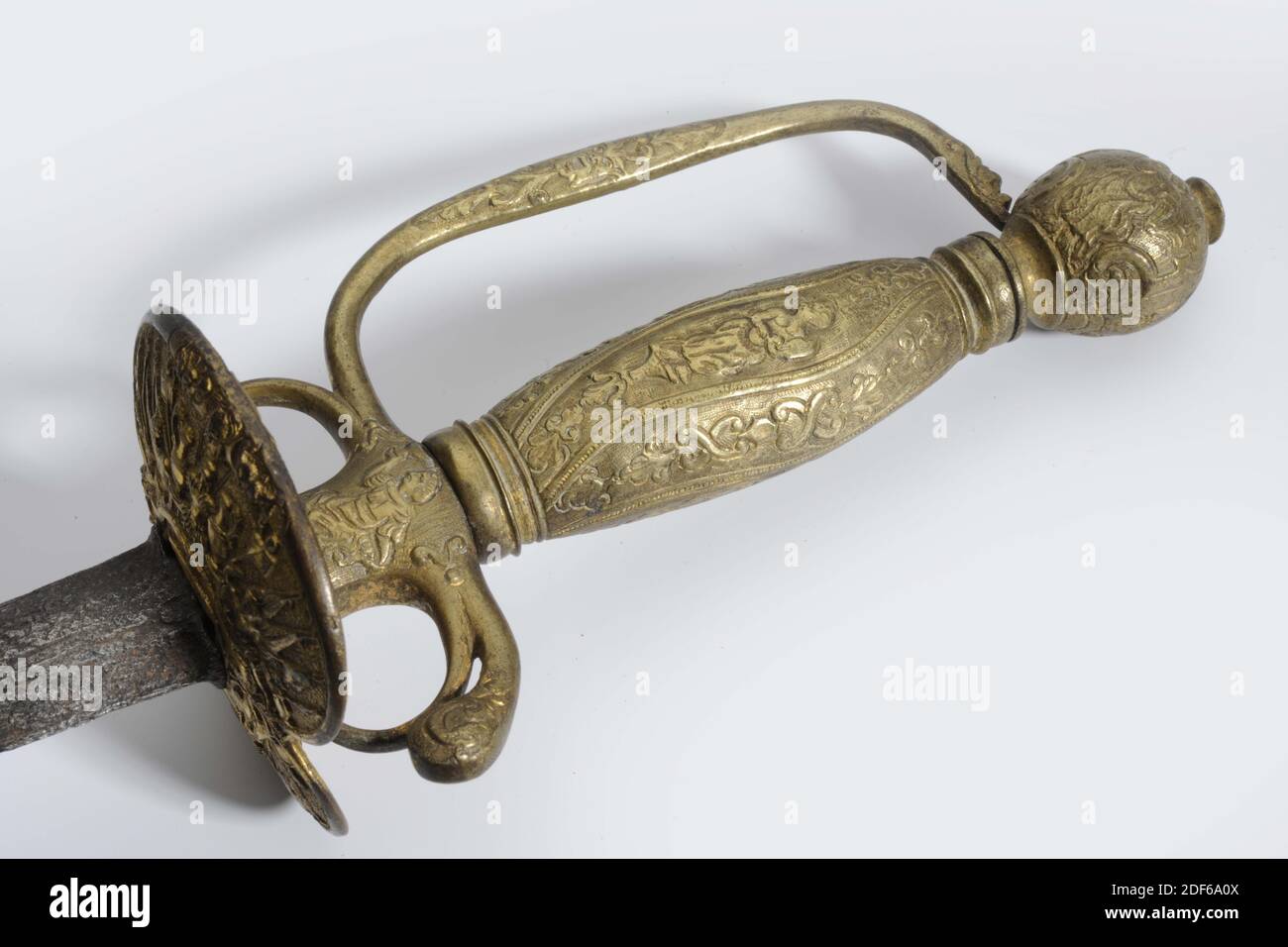 epee, Anonymous, 18th century, copper, iron, bronze, General: 43 x 8.2 ...