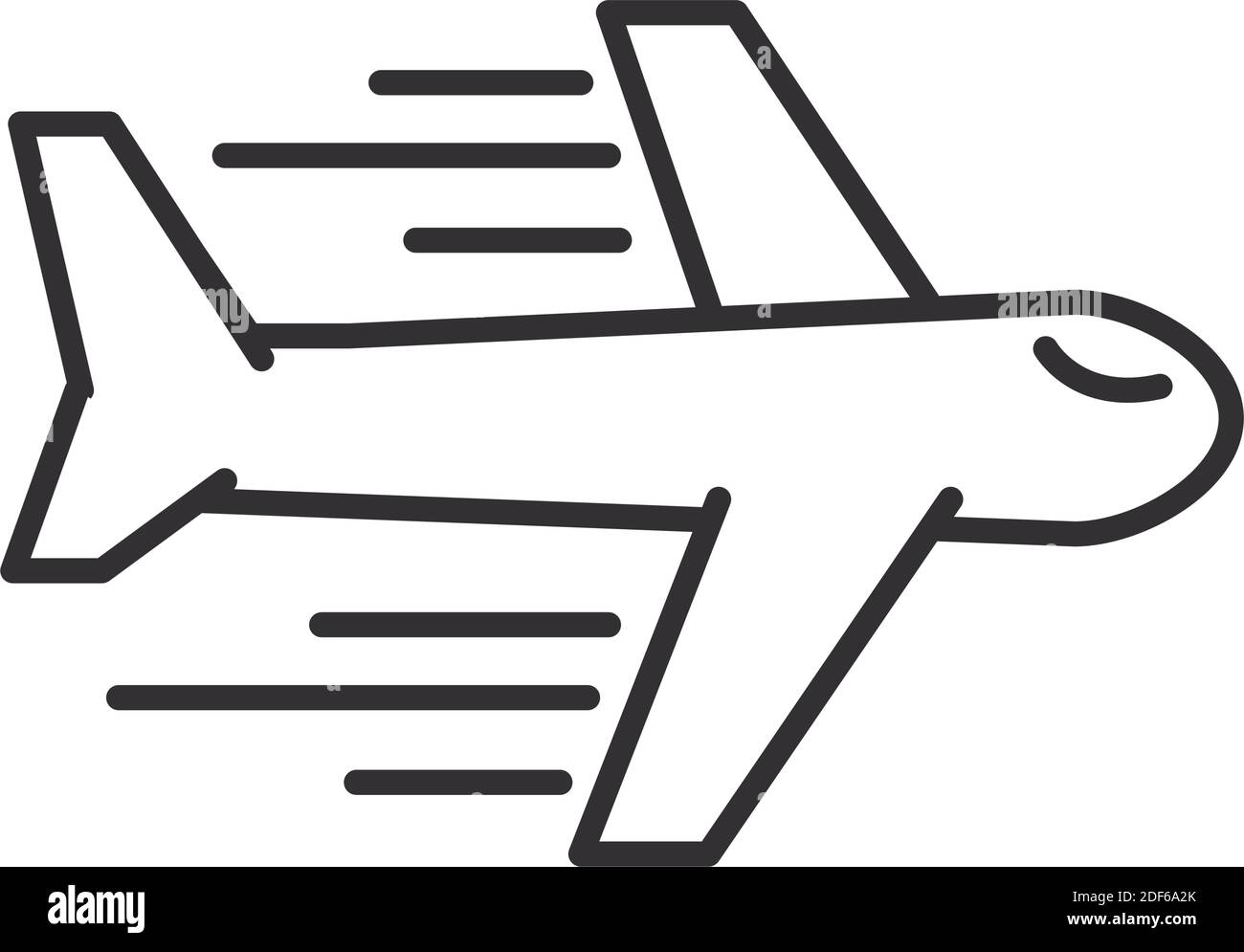 fast delivery airplane transport vector illustration line style design ...