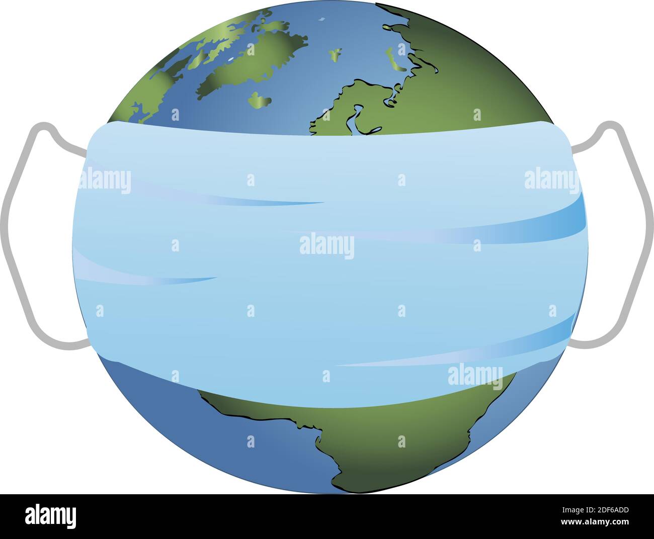 Planet earth protected by a medical mask Stock Vector Image & Art - Alamy