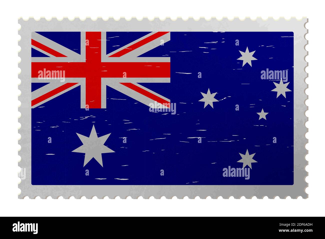 Australia flag on shabby postage stamp, vector Stock Vector Image & Art ...