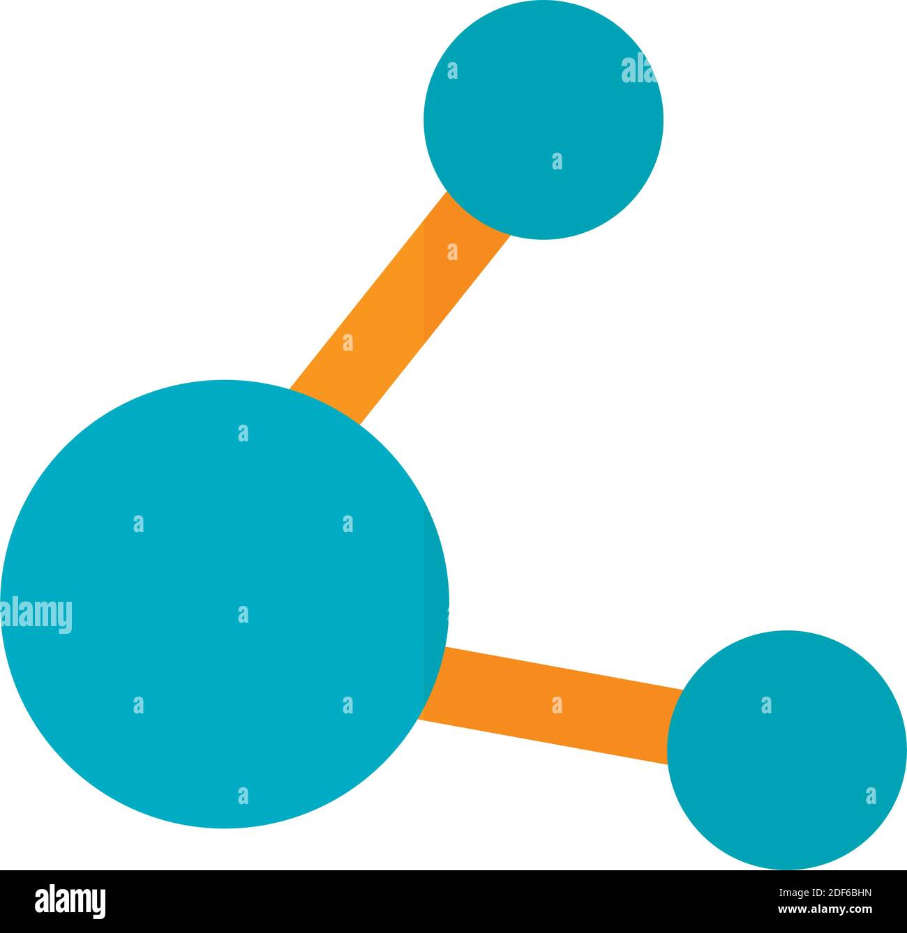 share symbol icon over white background, flat style, vector ...