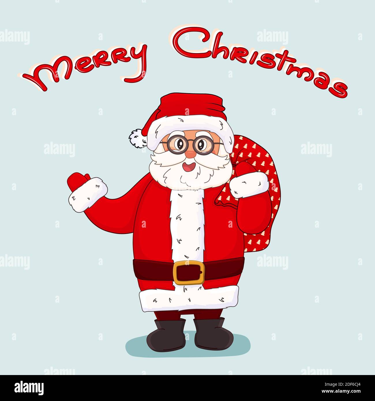 Senior santa in red Stock Vector Images - Alamy