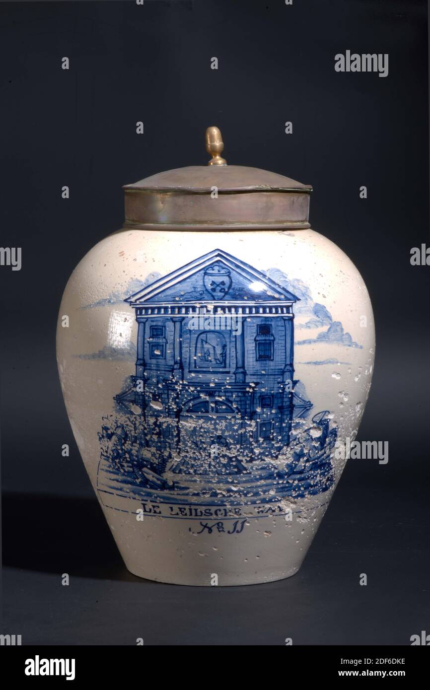 tobacco jar, between 1804-1849, on the left of a bale in the ...