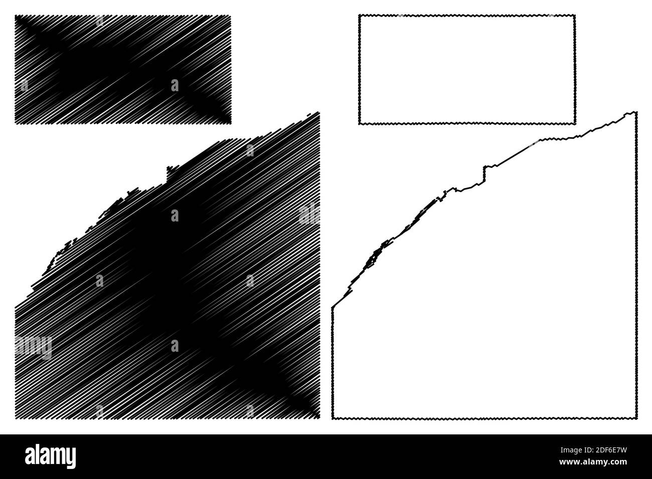 Perkins vector outline map Black and White Stock Photos & Images - Alamy