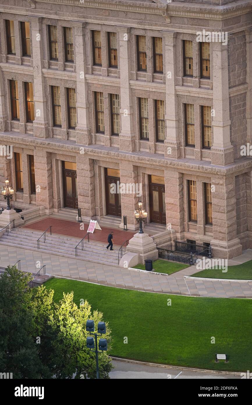 August 15, 2020 Austin, Texas: Architectural details of the Texas ...