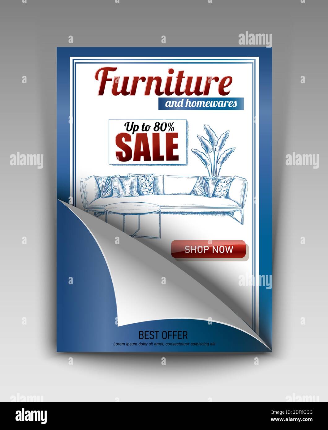 Furniture store brochure template Stock Vector Images - Alamy