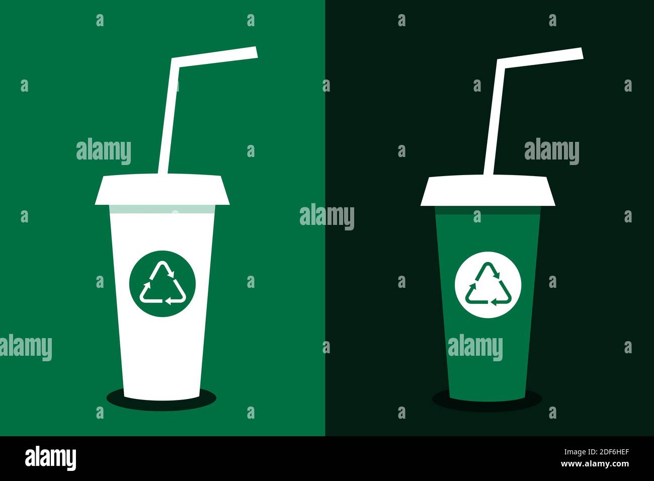 Cup for drink is recyclable and reusable. Recycling and Reusing of item ...