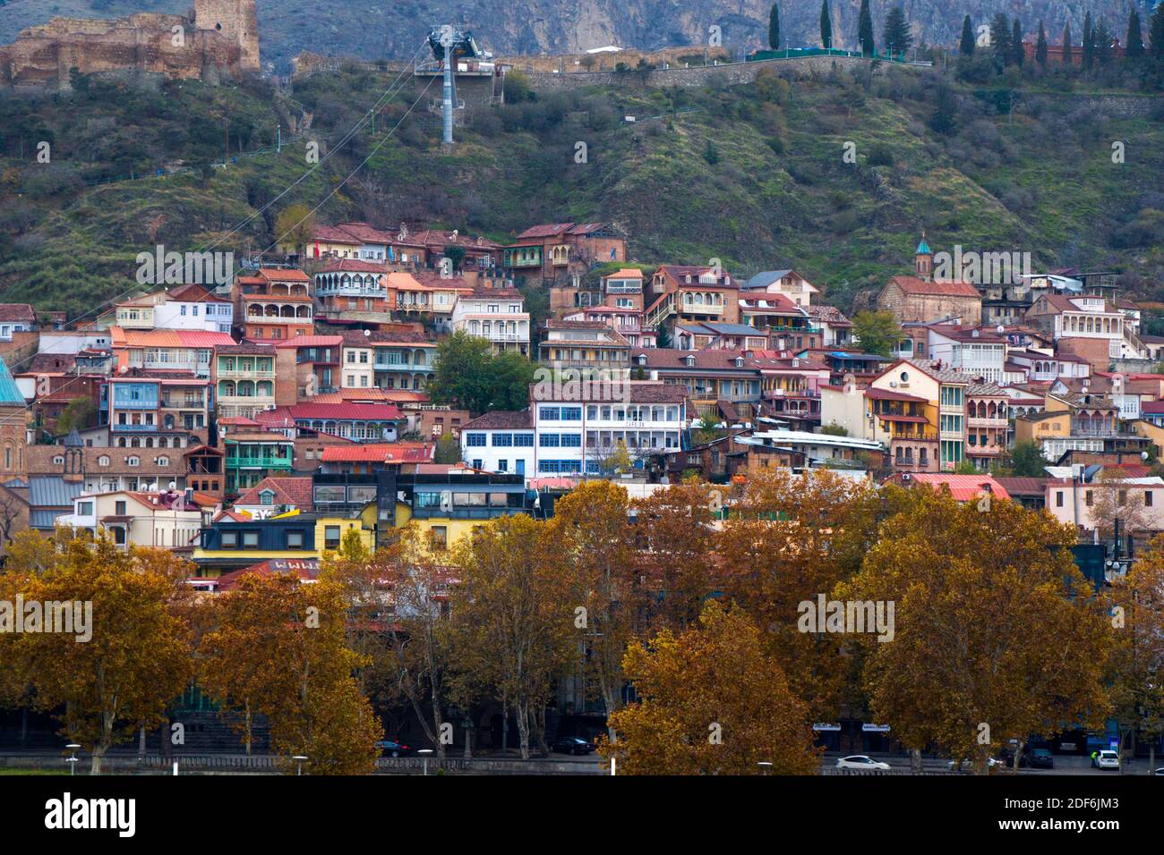 Tbilisi, Georgia - December 1, 2020: Tbilisi city center, old famous ...
