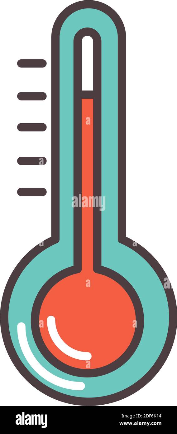 thermometer temperature weather or climate vector illustration line and ...