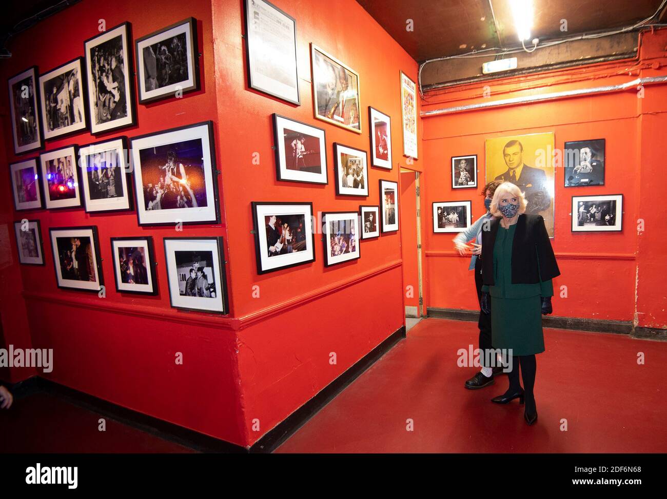 The Duchess of Cornwall with Ruby Horton during a visit to the 100 Club ...