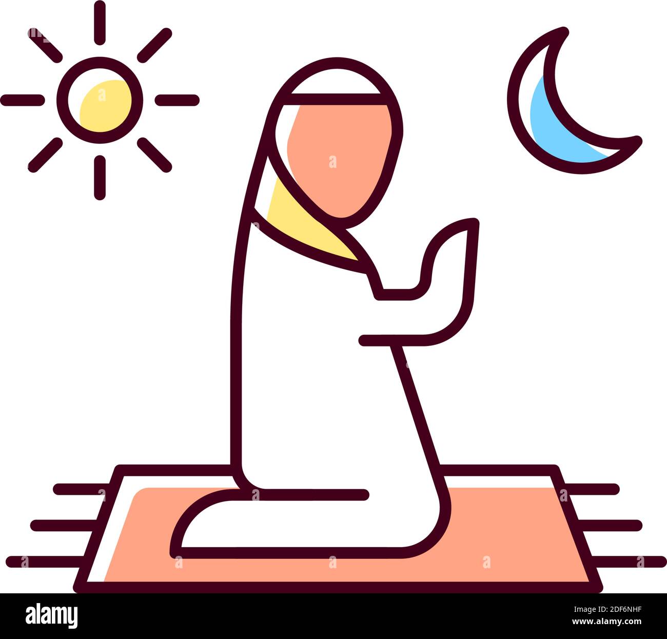 Prayer RGB color icon Stock Vector Image & Art - Alamy