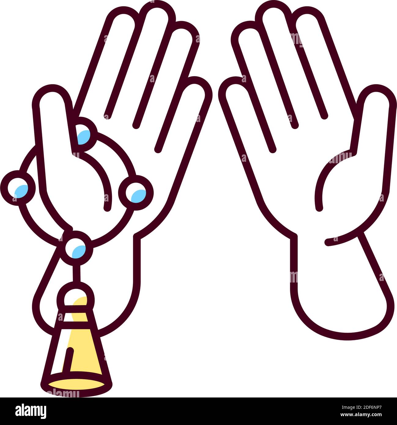 Praying hand RGB color icon Stock Vector Image & Art - Alamy