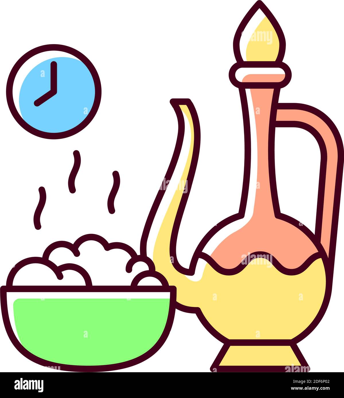 Breakfast rgb color icon Stock Vector Images - Alamy