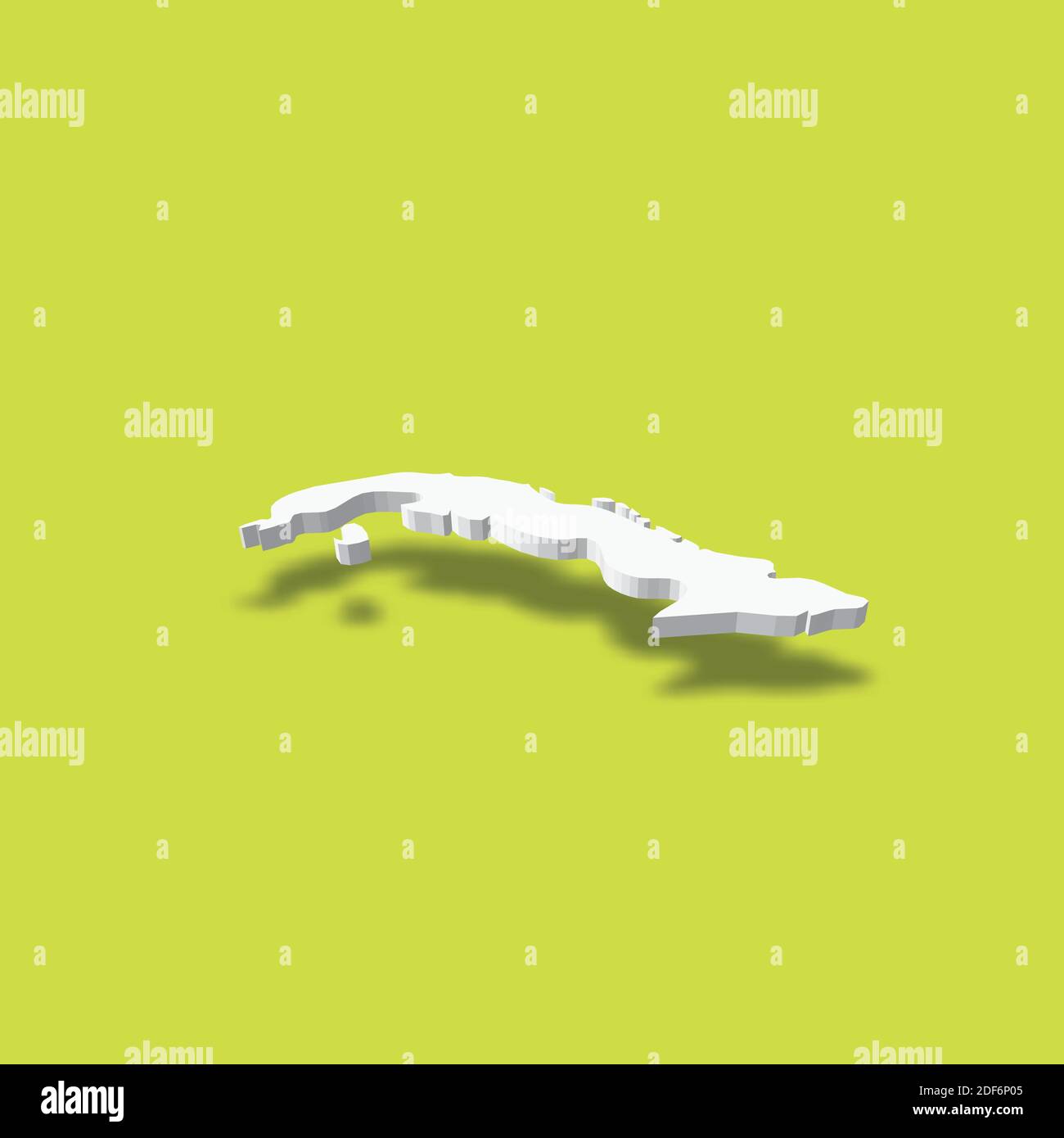 Cuba map 3d Stock Vector Images - Alamy