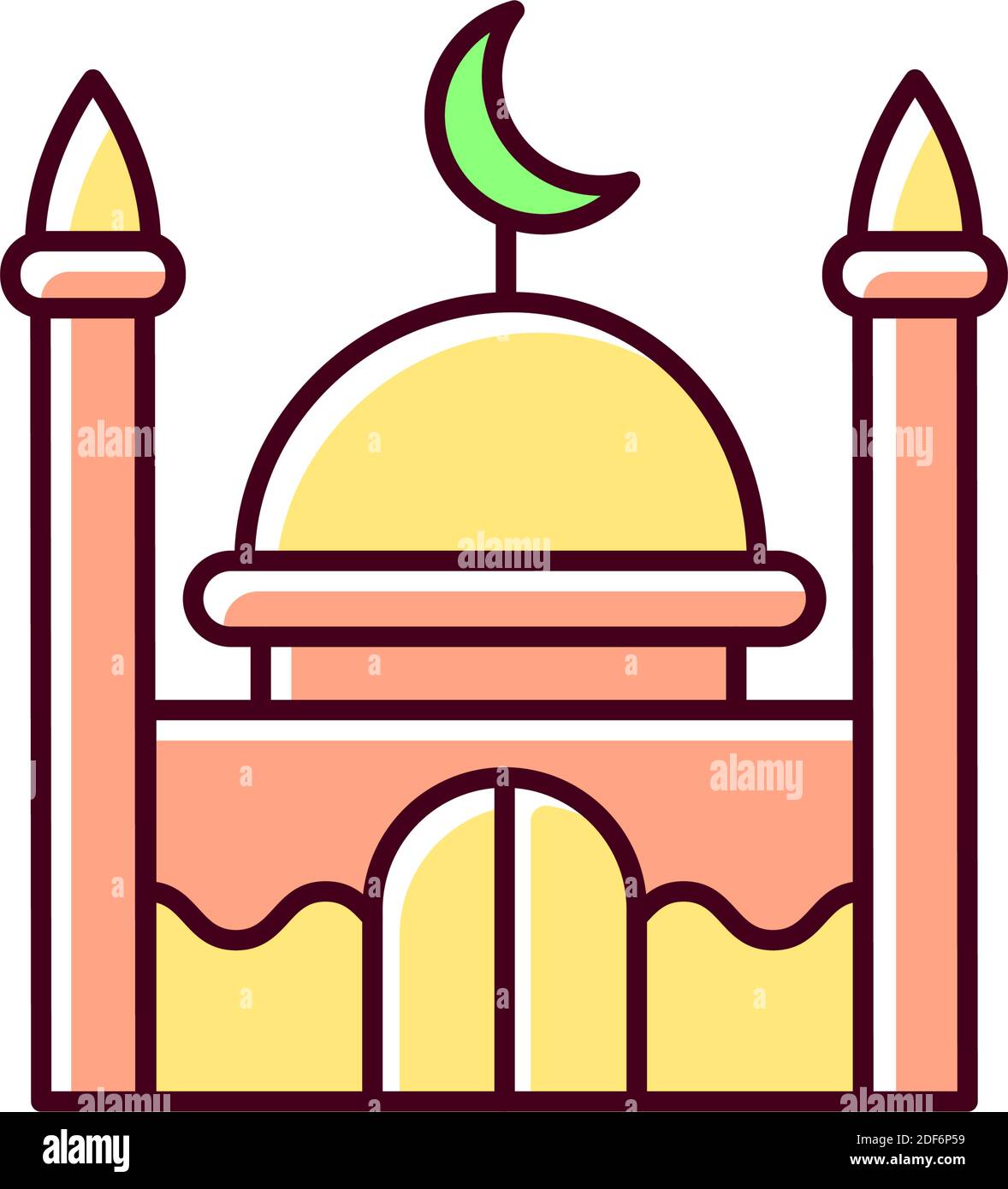 Mosque RGB color icon Stock Vector Image & Art - Alamy