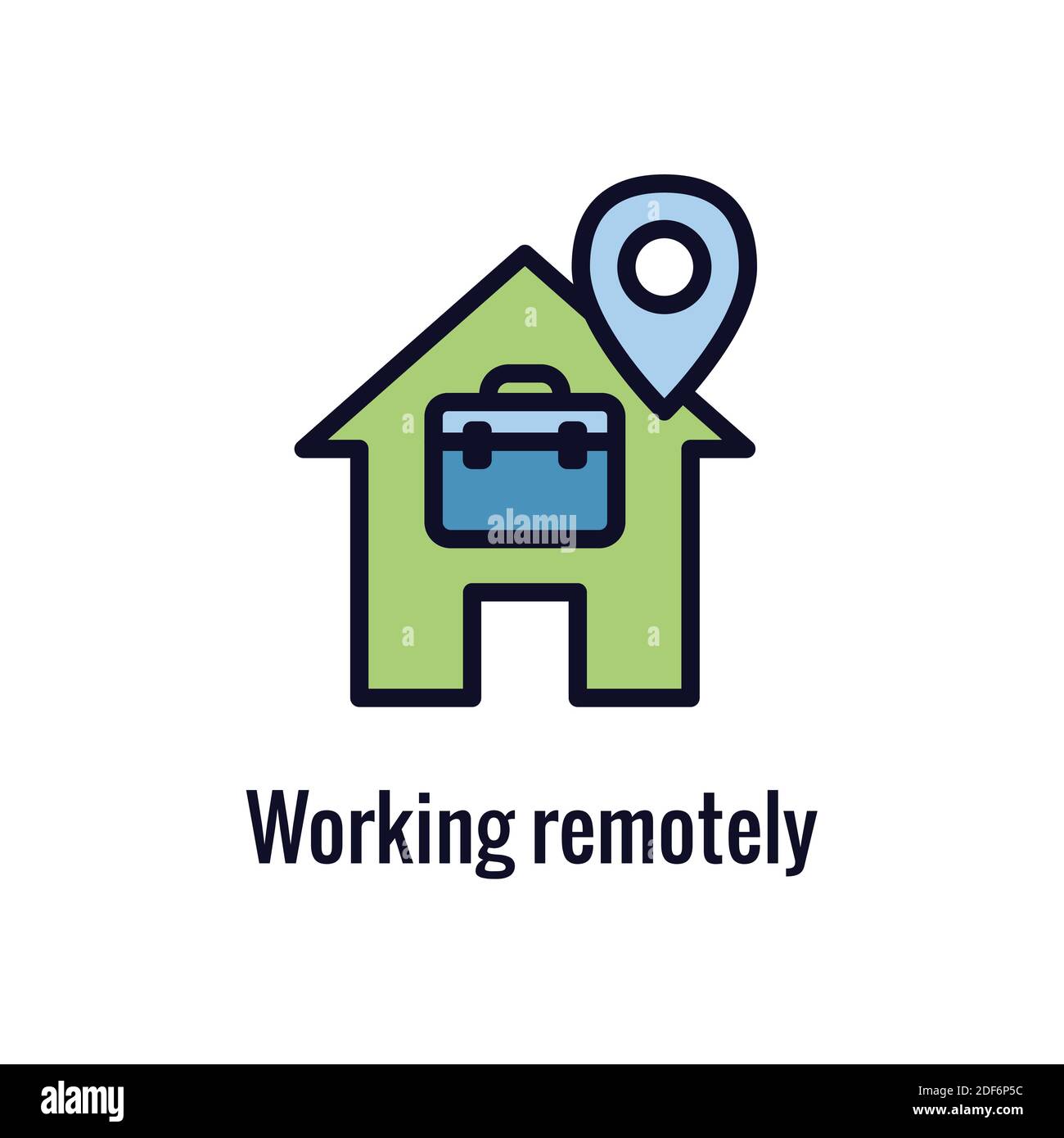 Remote work icon - work from home concept Stock Vector Image & Art - Alamy