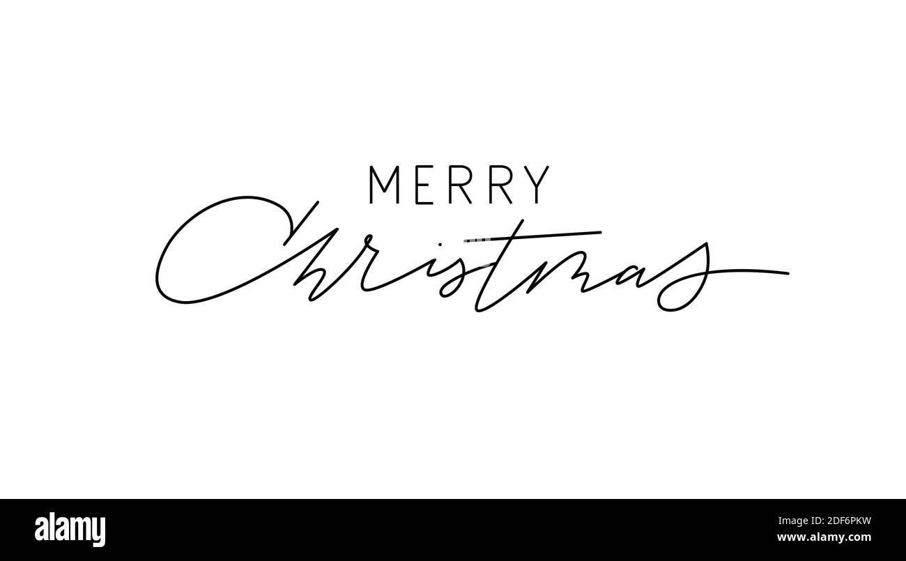 Merry Christmas modern seasonal calligraphy design Stock Vector Image ...