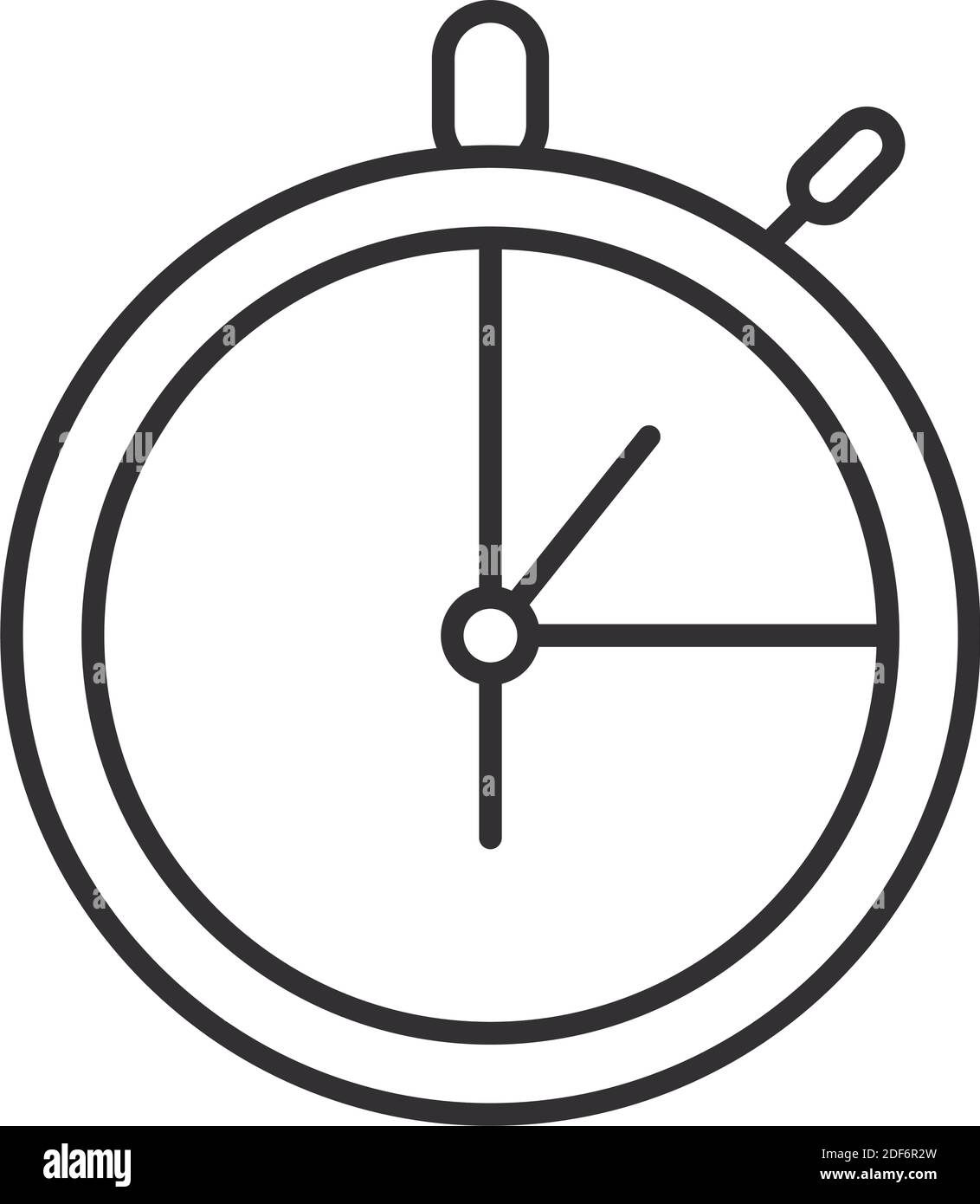 chronometer clock timer vector illustration line style design Stock ...