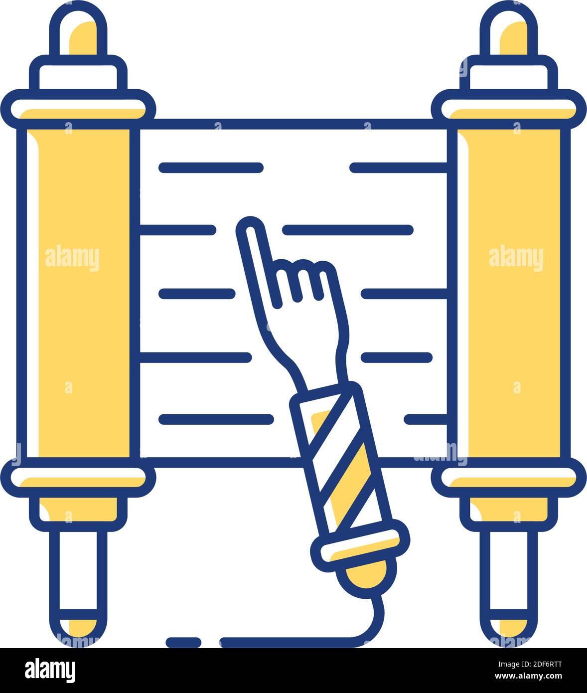 Torah scroll RGB color icon Stock Vector Image & Art - Alamy