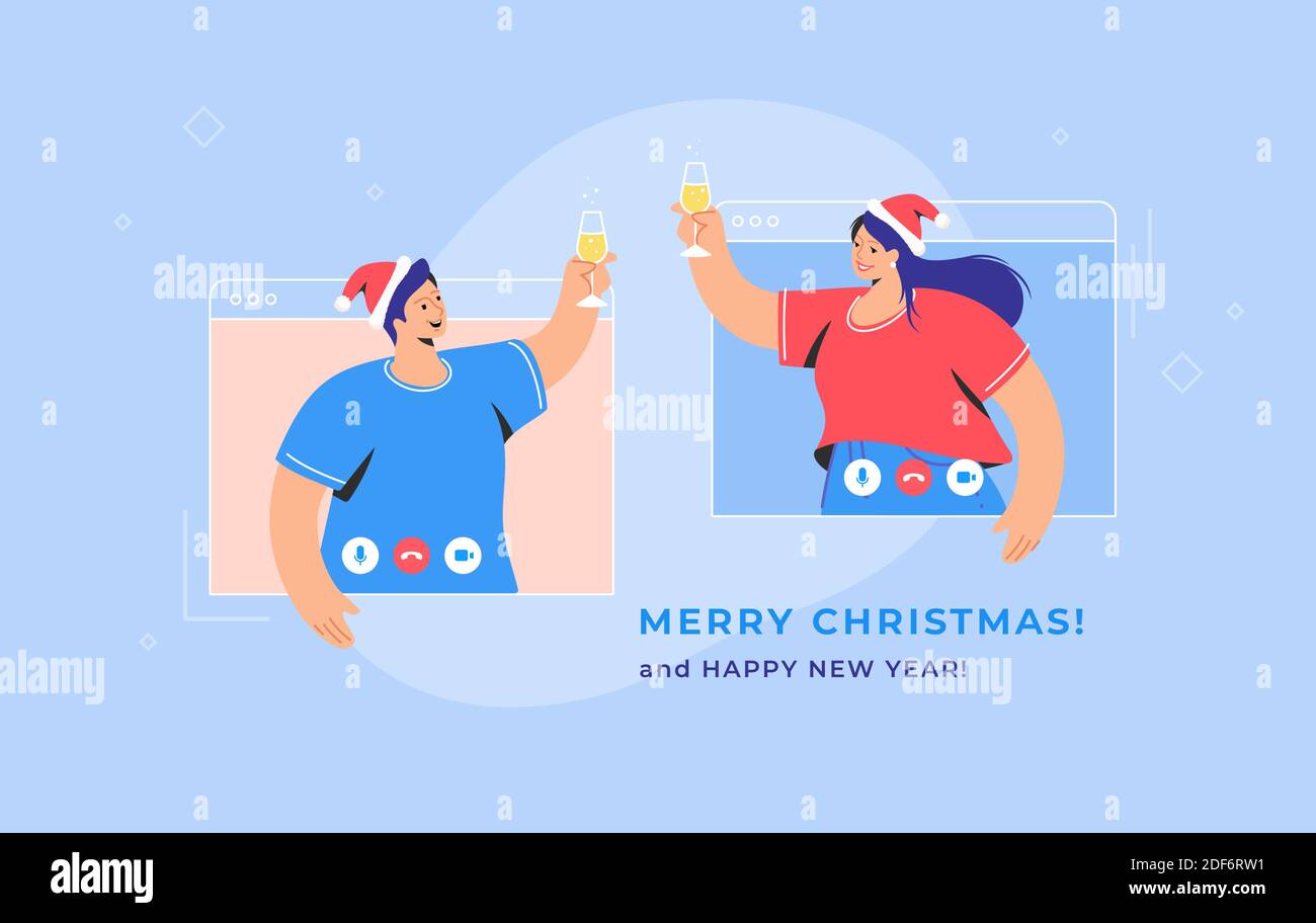 Family video call friend Stock Vector Images - Alamy