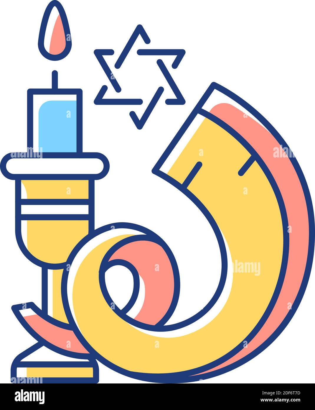 Shofar horn jewish line Stock Vector Images - Alamy
