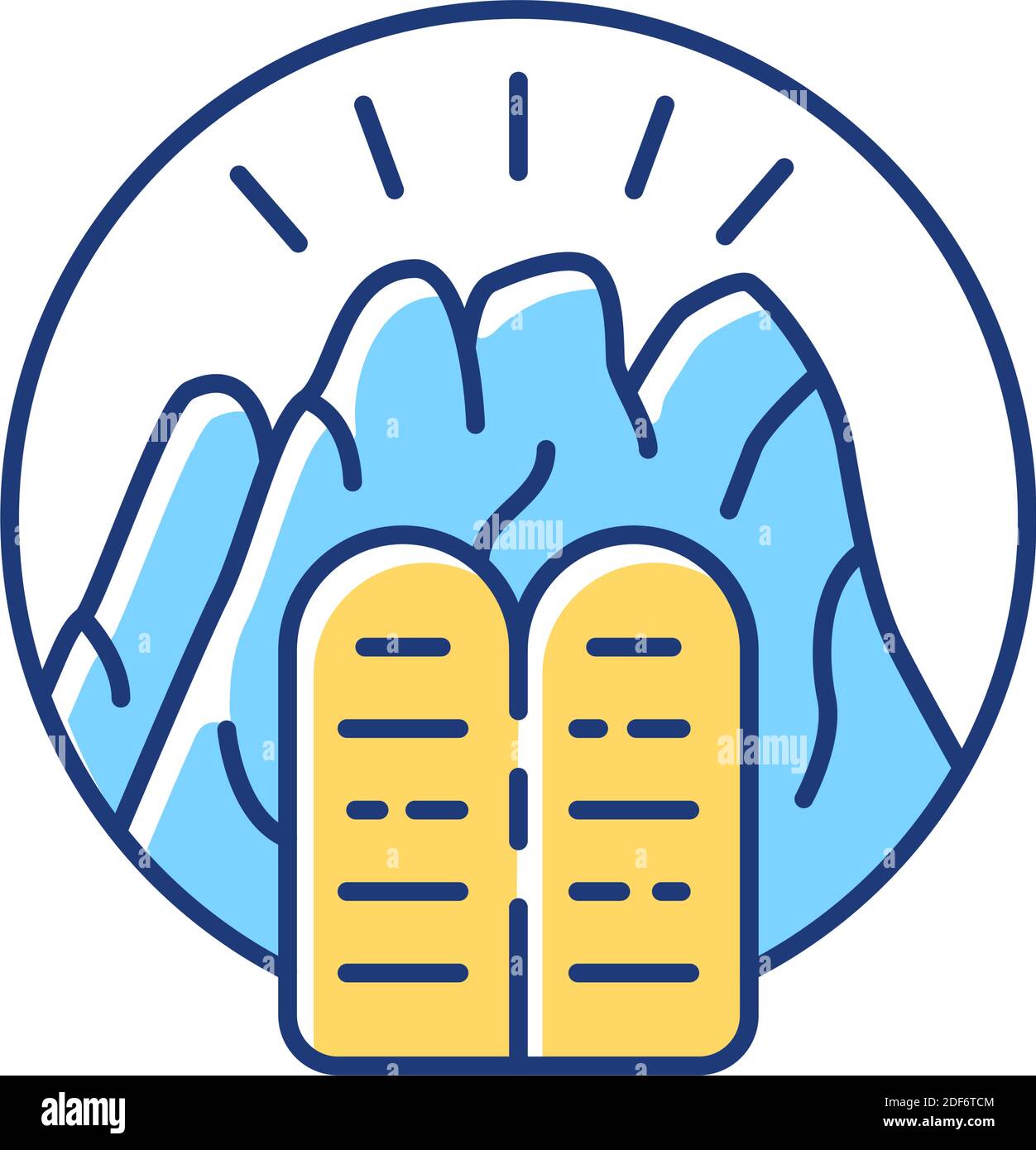 Stone Tablets RGB color icon Stock Vector Image & Art - Alamy