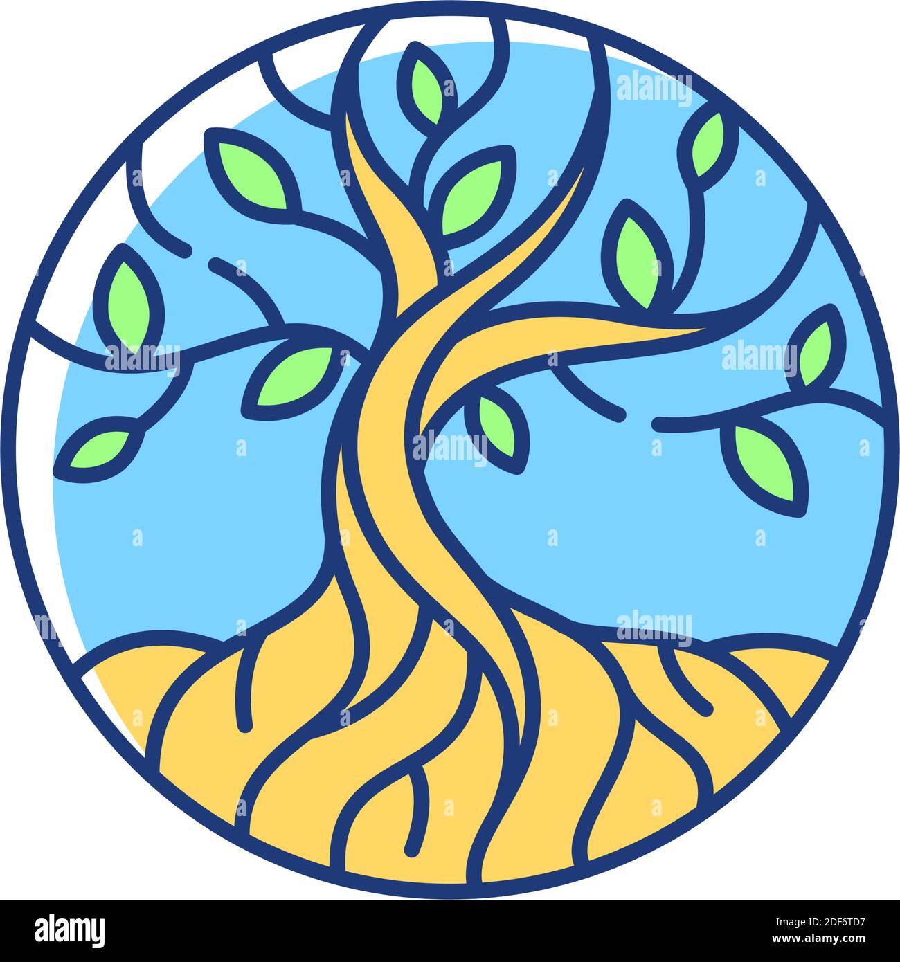 Life tree RGB color icon Stock Vector Image & Art - Alamy