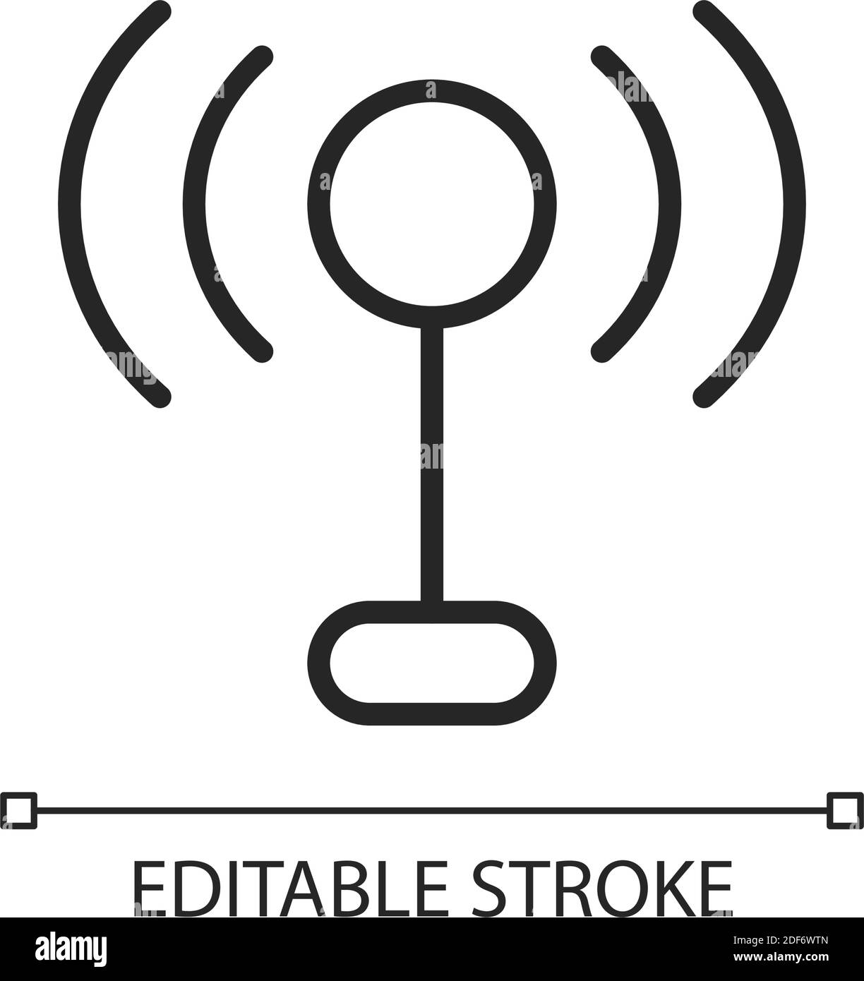 Mobile networks app pixel perfect linear icon Stock Vector Image & Art ...