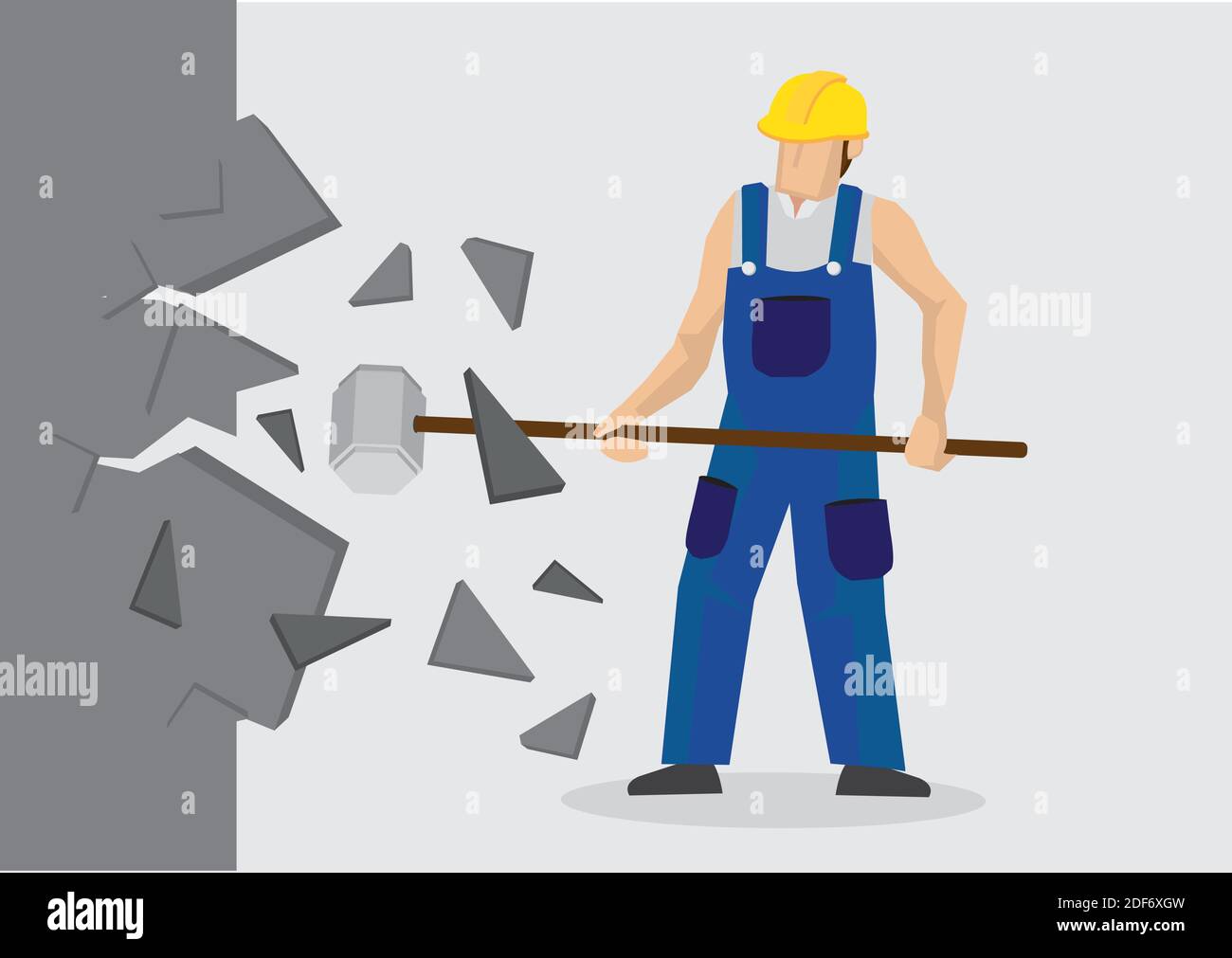 Break down barrier Stock Vector Images - Alamy