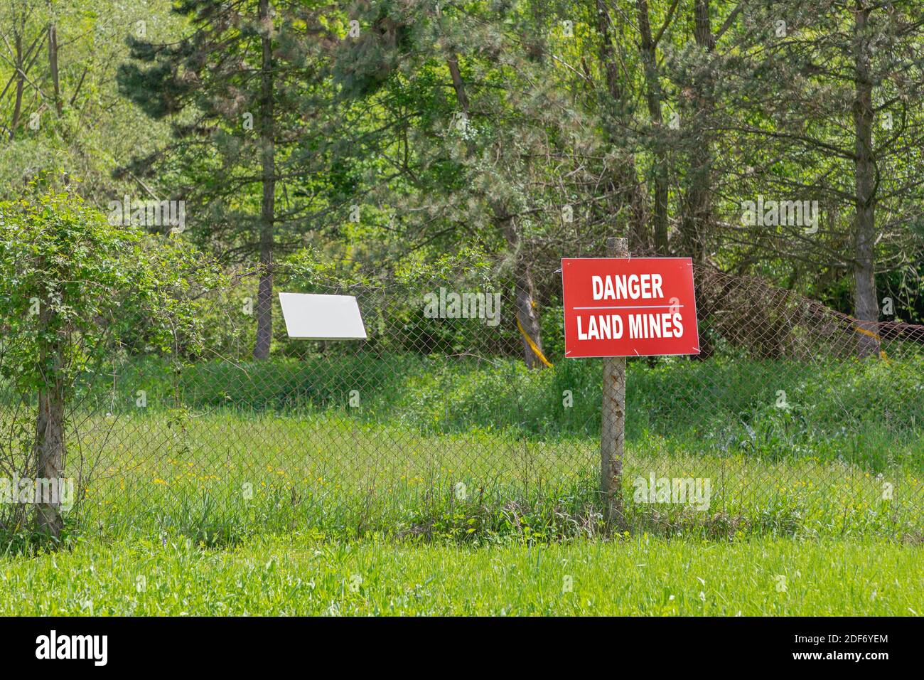 Minefield Warning Sign Danger High Resolution Stock Photography and ...