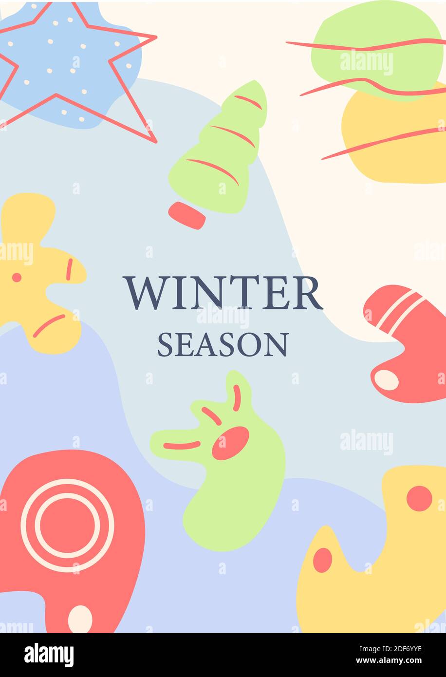 Winter season abstract poster template Stock Vector Image & Art - Alamy