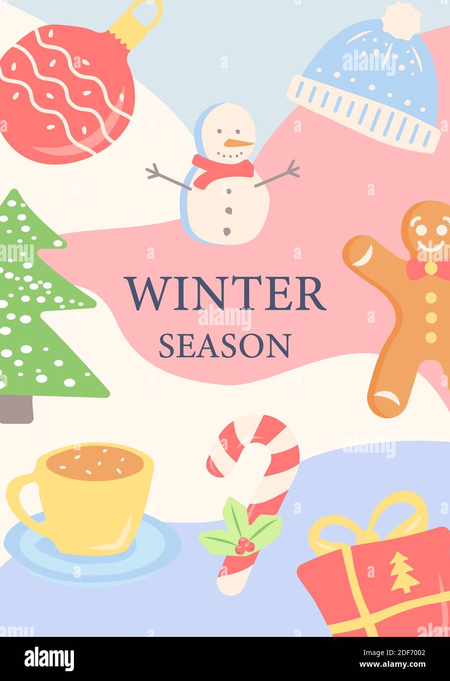 Winter holiday season abstract poster template Stock Vector Image & Art ...