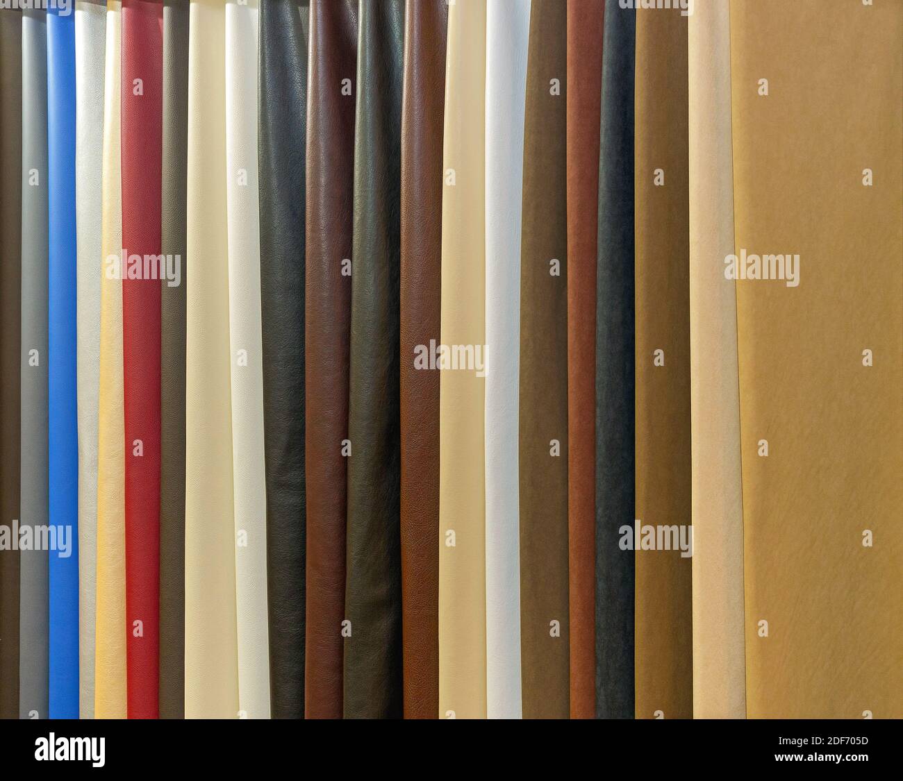Colourful Leather Hide Material Samples For Industry Stock Photo - Alamy