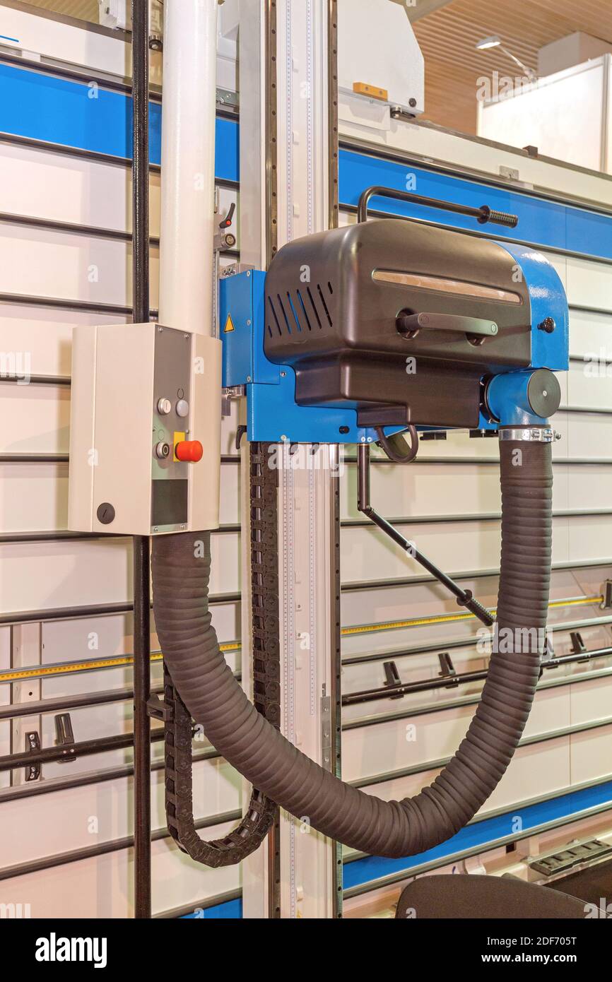 Vertical Panel Saw Machine in Wood Workshop Stock Photo - Alamy