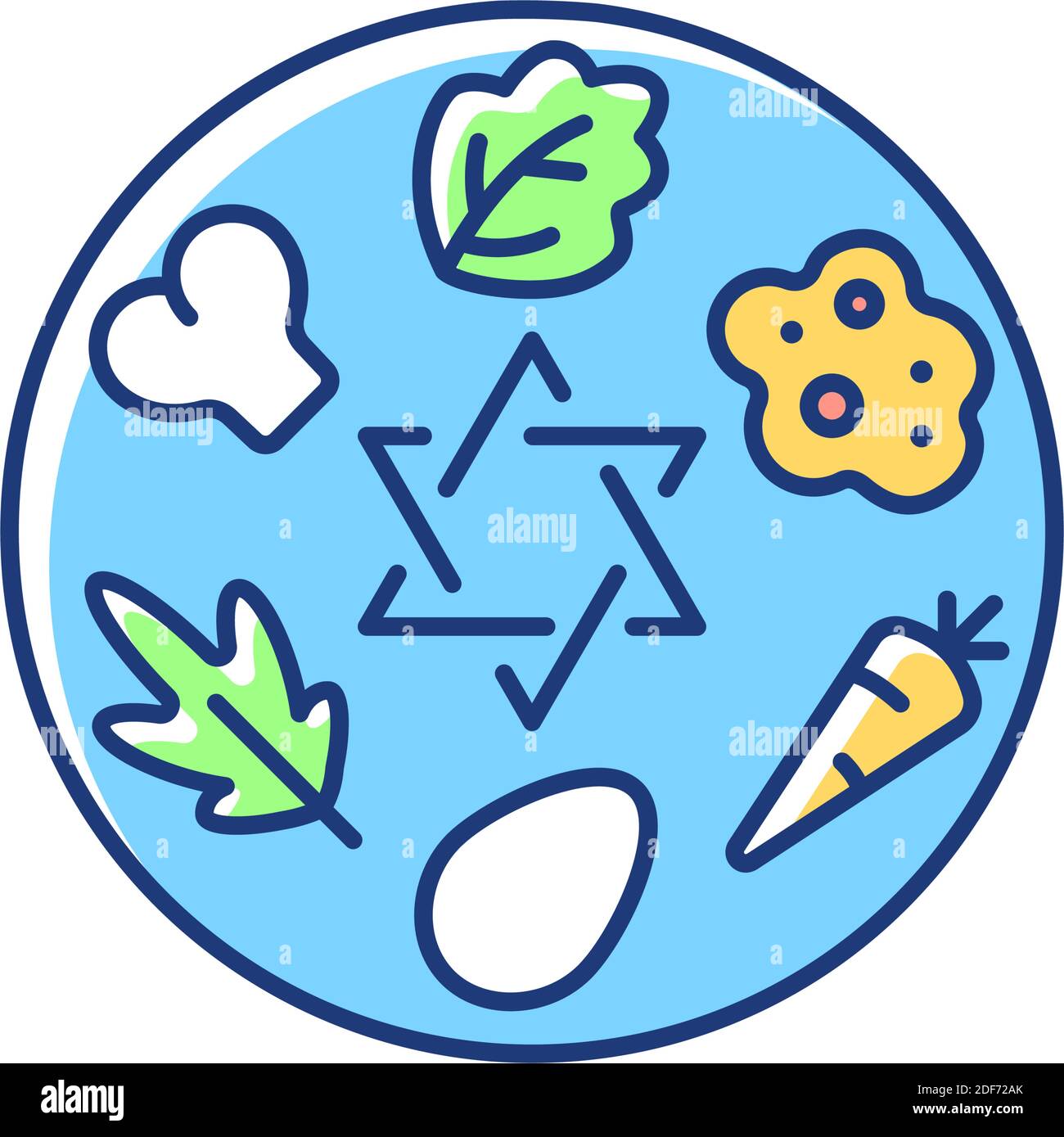 Passover seder plate symbolic food Stock Vector Images - Alamy