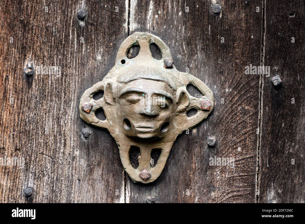 Sanctuary knocker. Whalley Parish Church, Lancashire Stock Photo - Alamy