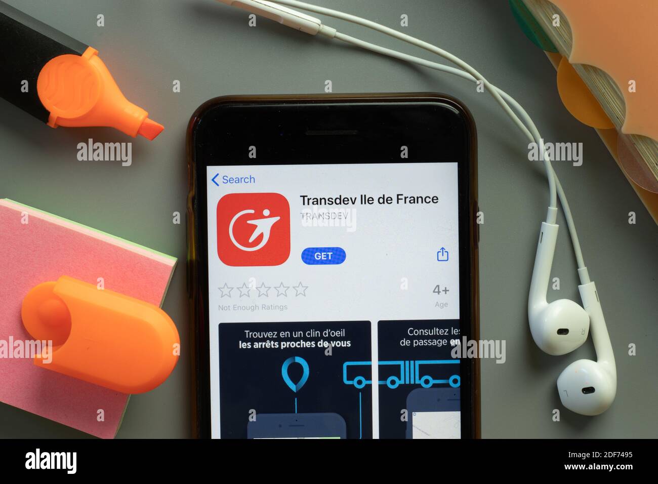 New York, USA - 1 December 2020: Transdev Ile de France mobile app icon ...